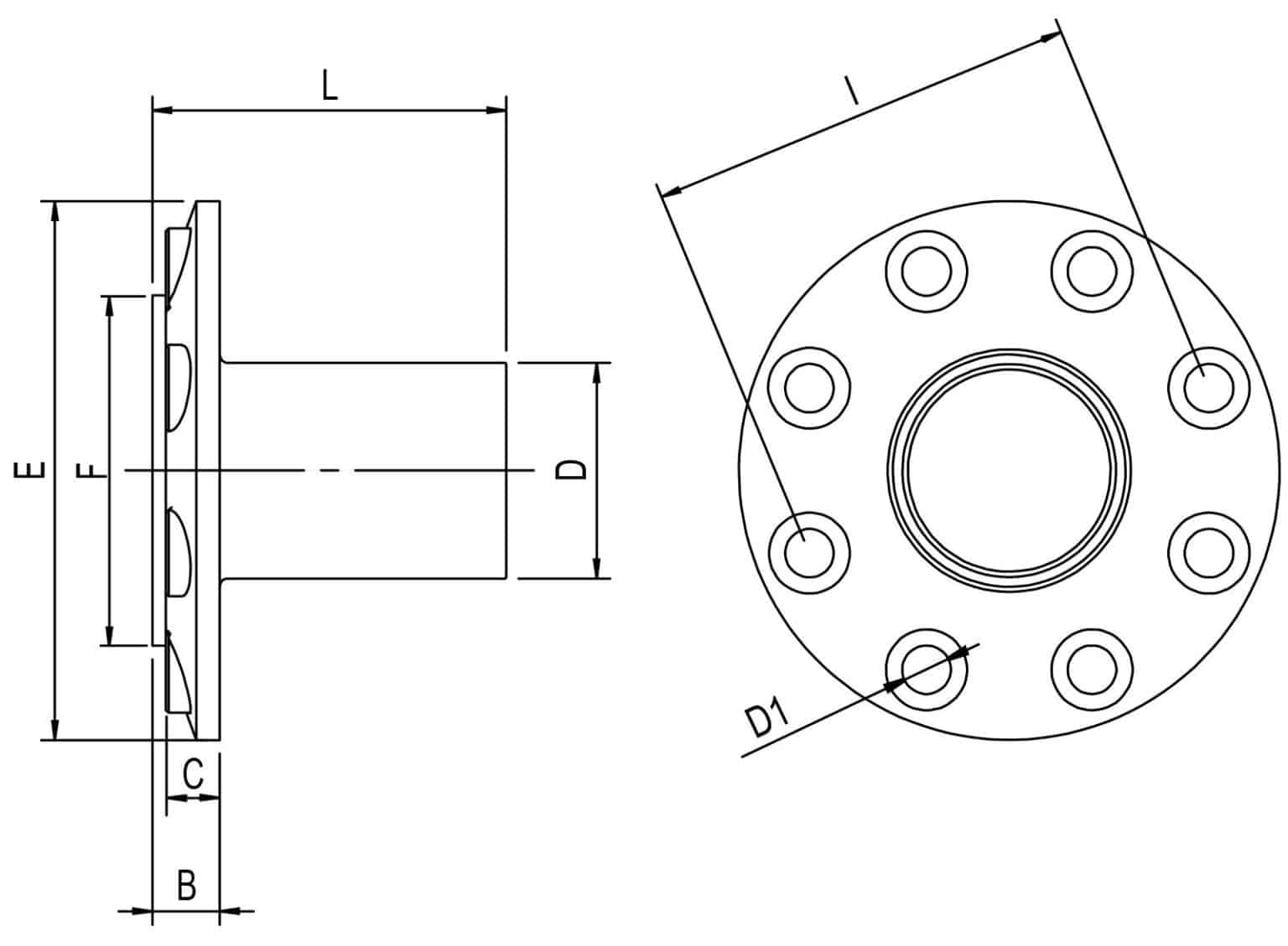Infinity Flange Adapter ANSI 150-LB | Infinity Pipe System